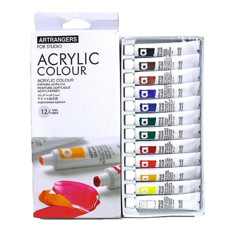 Art Rangers Acrylic Paints Set of 12 12ml - Stationery Mart
