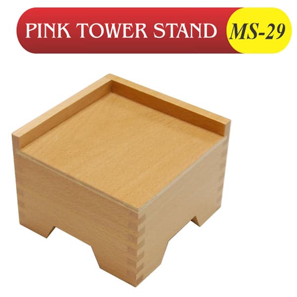 Wooden Montessori Pink Tower Stand - Stationery Mart